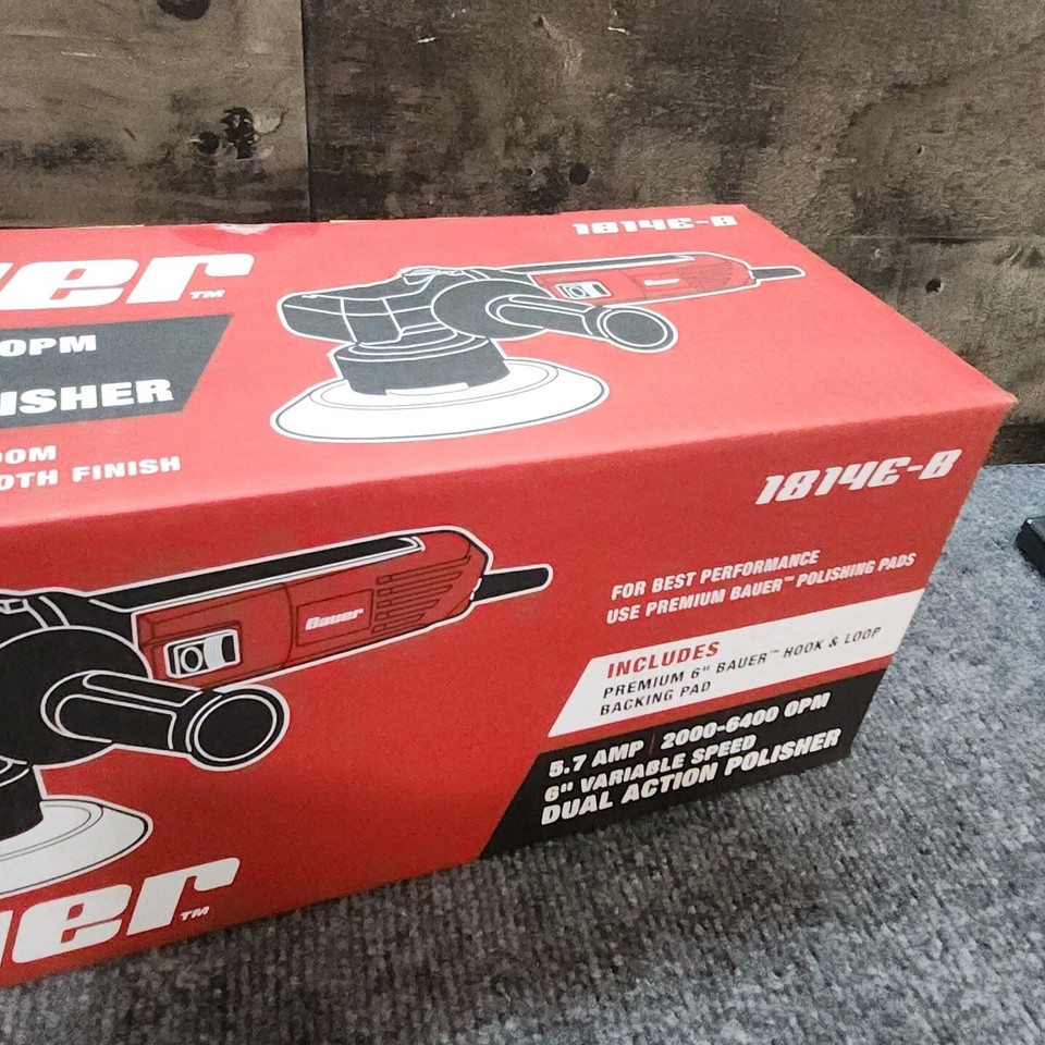 Bauer 5.7 AMP 6" Polisher Car Buffer Dual Orbital Sander Detail Paint ...