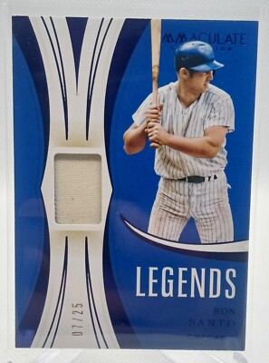 2020 Immaculate Collection Legends Material Patch Blue #13 Ron Santo ...