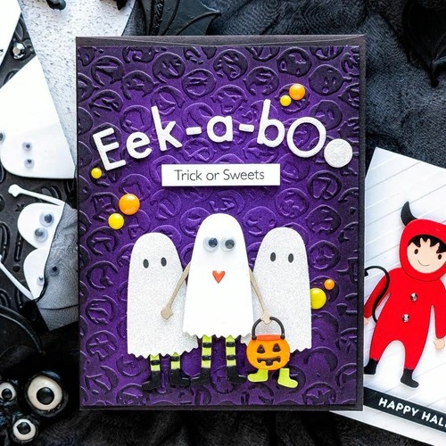 Halloween Ghost Boo!, Skeleton, and Kid Trick or Treat Costumes Cutting ...