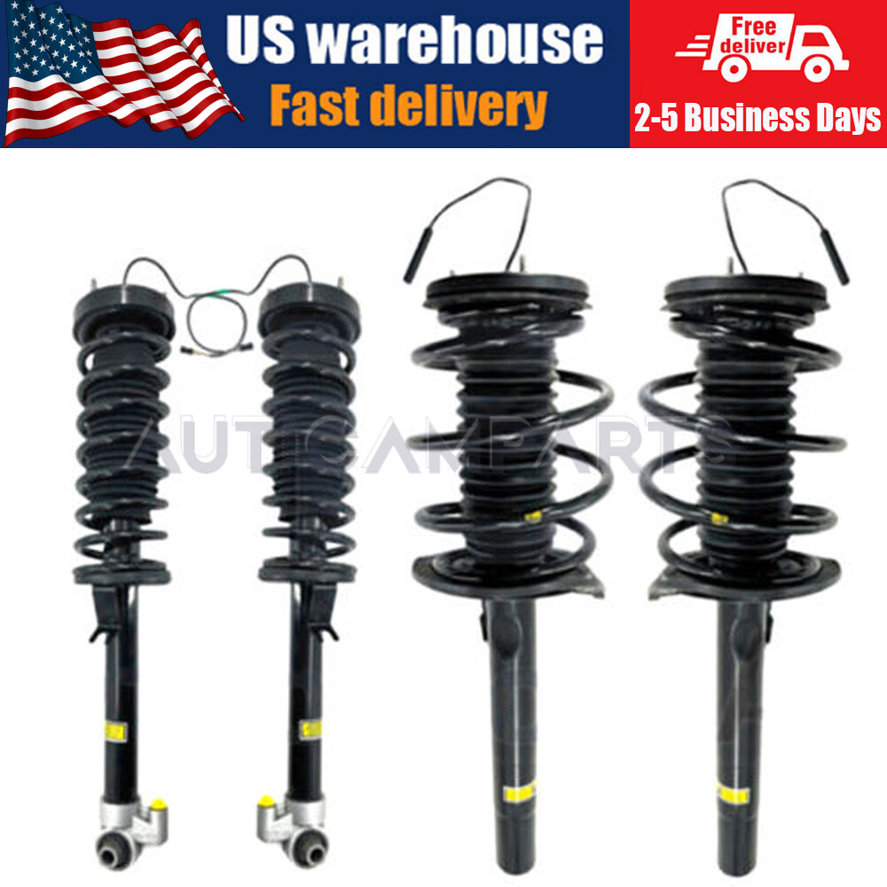 4pcs Front Rear Shock Struts Assys w/EDC Fit BMW E38 740i 740iL 750iL ...