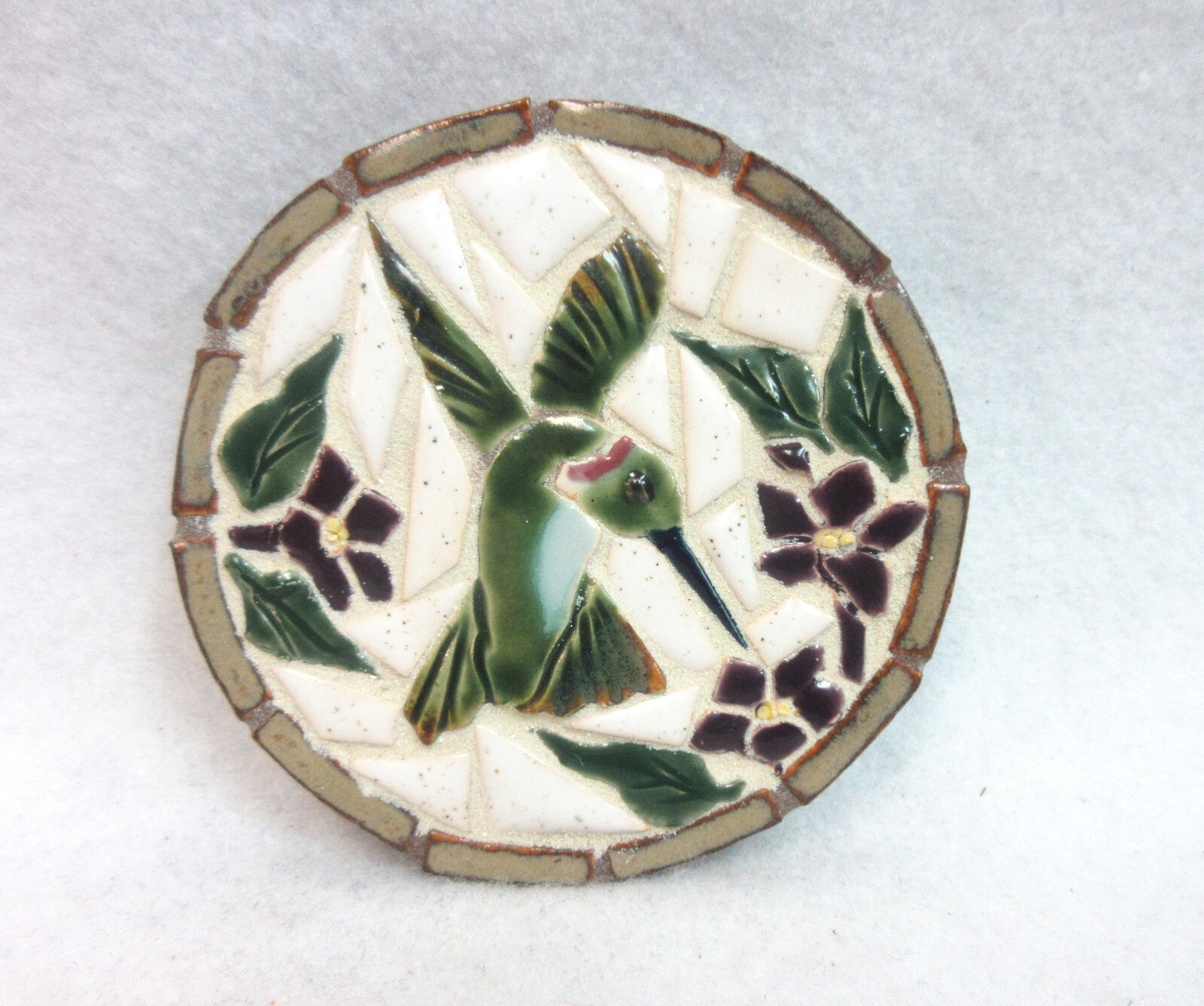 Hummingbird Mosaic Coaster, Mosaic Art Handmade Ceramic Tile Trivets ...