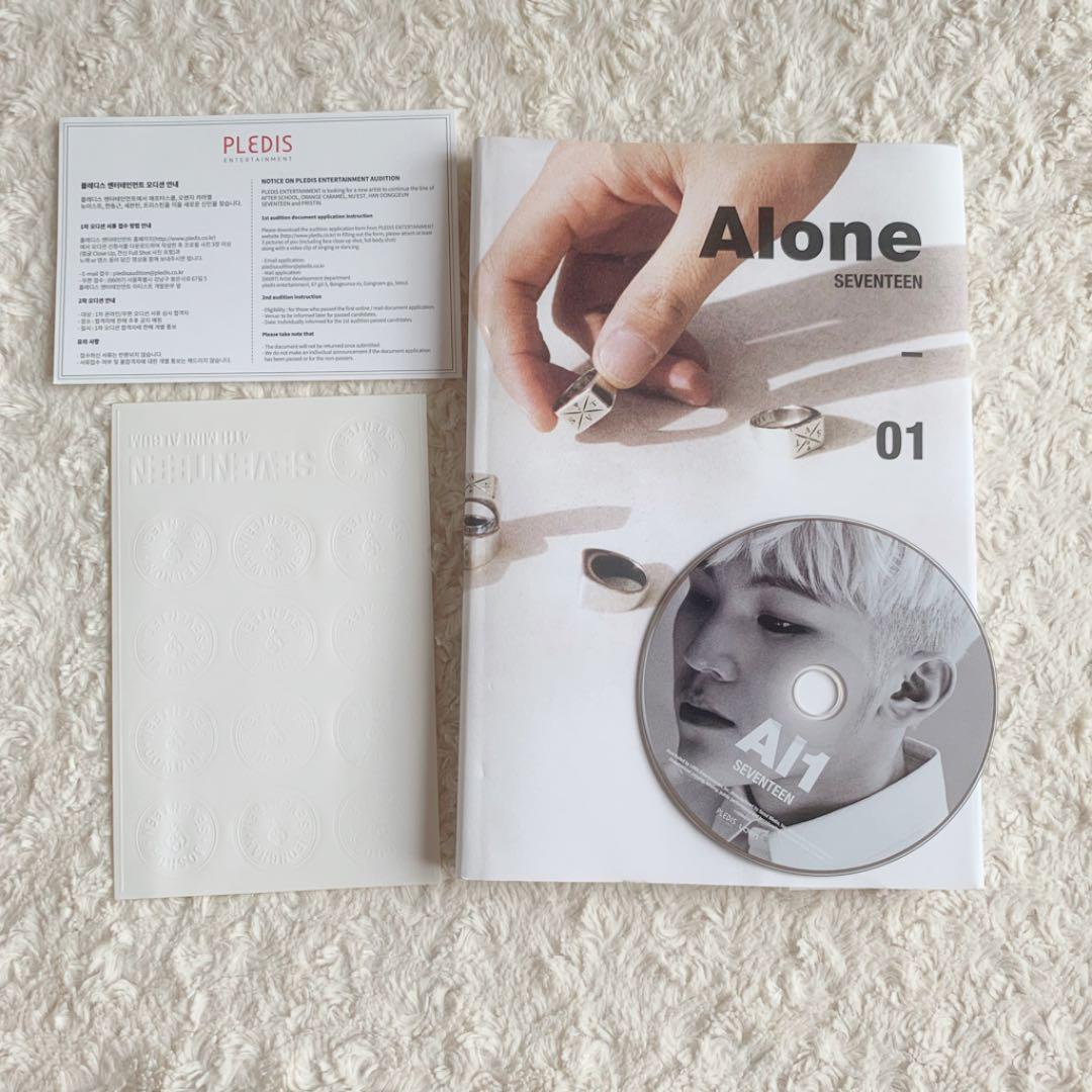 SEVENTEEN 4th Mini Album Al1 Alone 01 Version CD with Photo Book K-POP ...