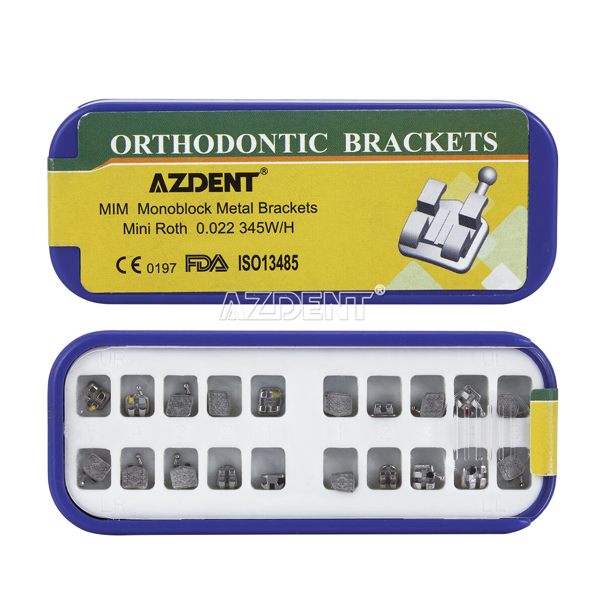 Dental Orthodontic Brackets Braces MIM Monoblock Mini Roth.022 Hooks 3 ...