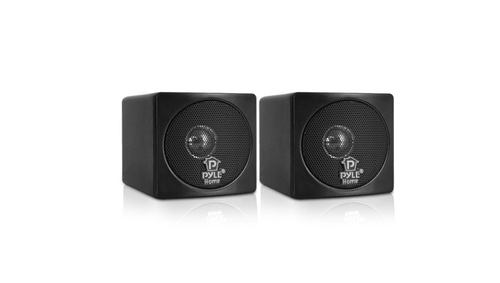 Pyle PCB3BK 3-inch Mini Cube Bookshelf Speaker PAIR BLACK , 100W | eBay