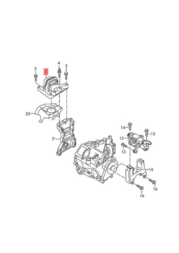 Genuine VW Ameo Polo Derby Vento-IND Engine Mounting Right 6RF199262P ...