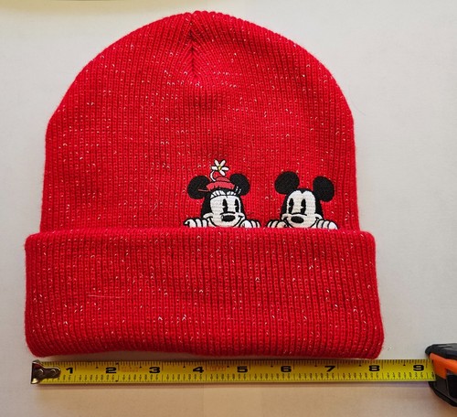 NWOT Disney Minnie Mickey Mouse Red Knit Beanie Stocking Hat Cap ...