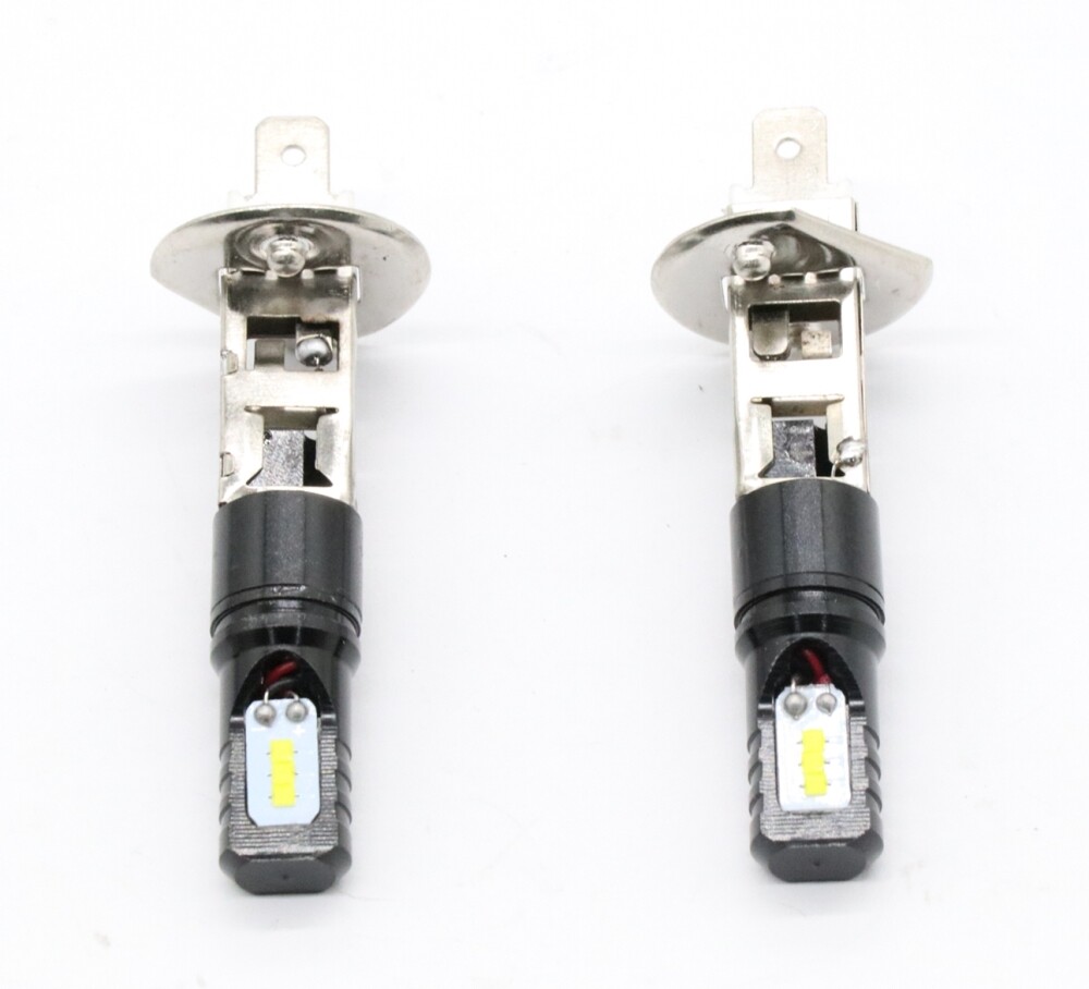 H1 6000K Super Bright White 6000LM CSP LED Headlight Bulb Kit High Low ...