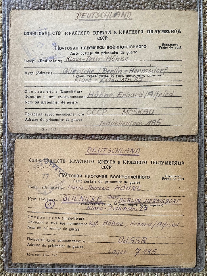 RARE! WW2 GERMAN PRISONER OF WAR FAMILY CORRESPONCE ARCHIVE (BERLIN ...