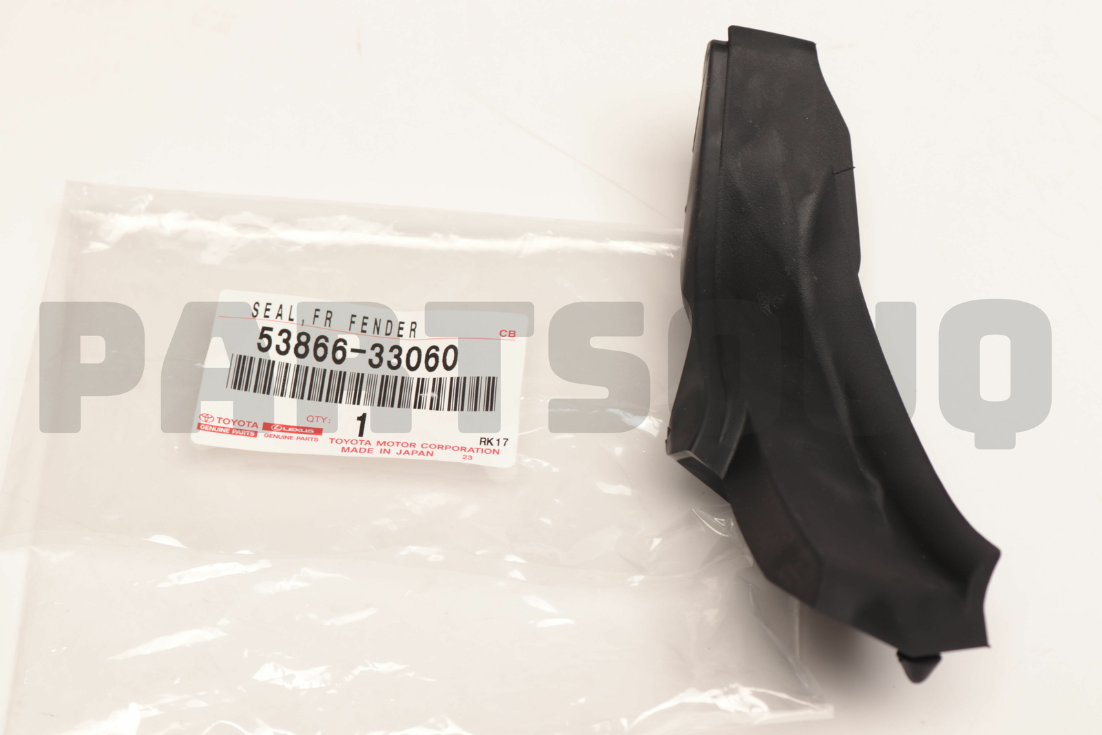 5386633060 Genuine Toyota SEAL, FRONT FENDER TO COWL SIDE, RH 53866 ...
