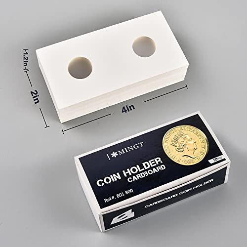 400Pcs Coin Holders Cardboard Coins Flips 2x2, 8 Sizes 8 assorted sizes ...
