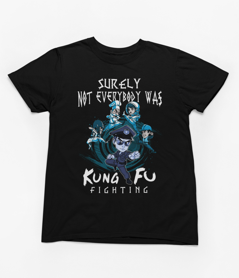 Everybody was Kung Fu Kungfu fighting Bruce Lee Jackie Chan Shaolin tee ...