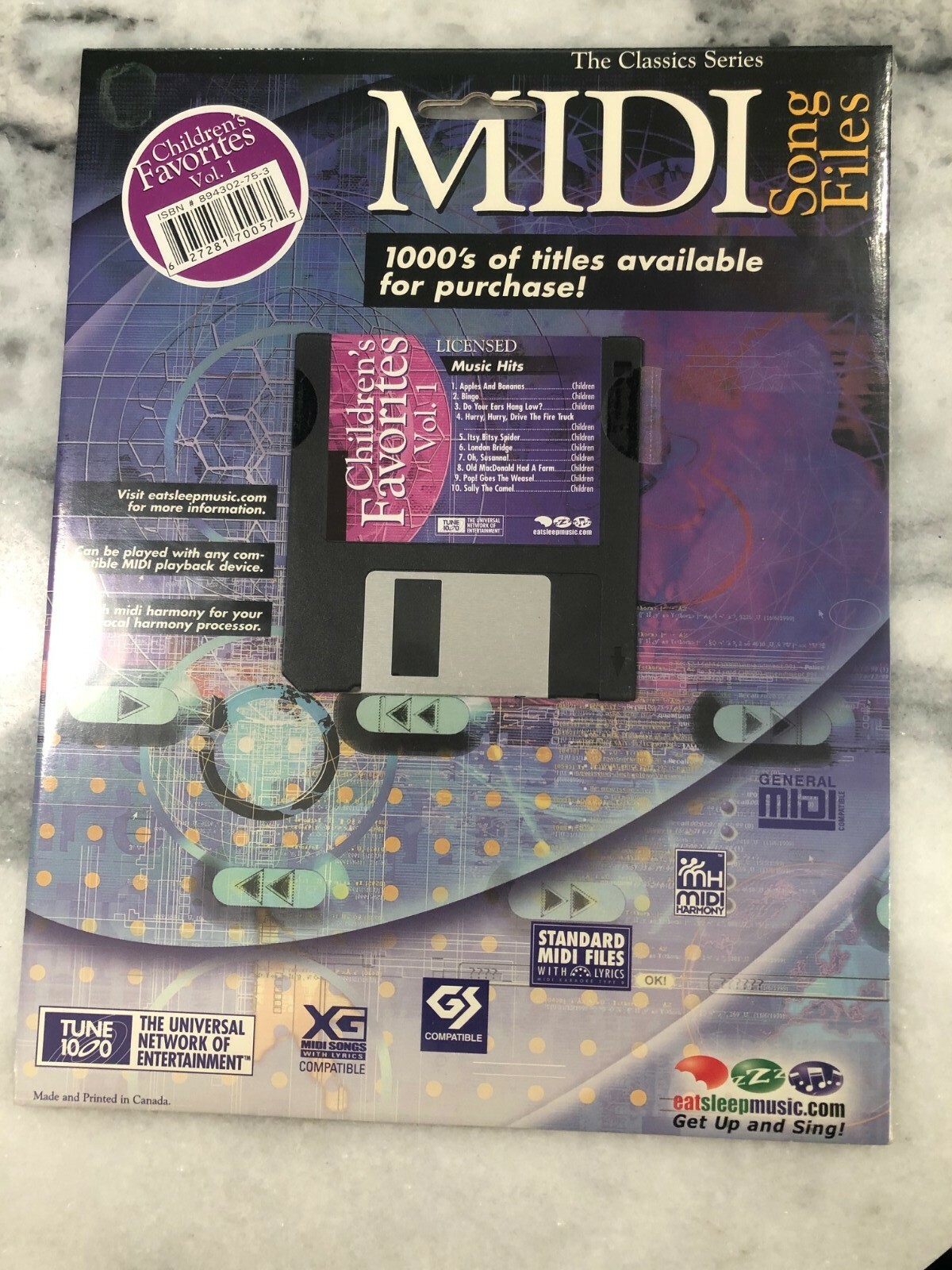 MIDI Song Files for Piano "Children's Favorites Vol. 1" 10 Songs | eBay