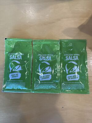 Taco Bell Avocado Verde Salsa Packets RARE NEW LIMITED TIME ONLY 3 Pack ...