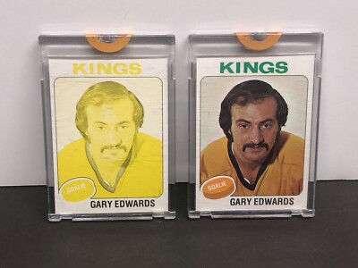 1975-76 Topps GARY EDWARDS (TOPPS VAULT) Hockey cards BOTH Proof ...