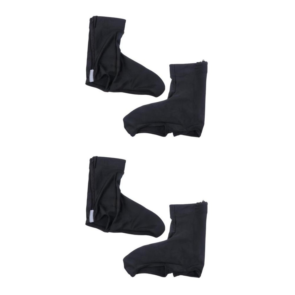 2 Pairs Windproof Bike Overshoes Zipper Shoe Covers for Men Women (Black) | eBay UK