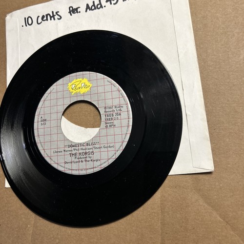 The Korgis Domestic Bliss/Sticky George 1981 Rialto Records 45 | eBay