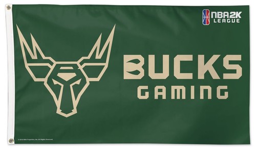 Milwaukee Bucks Gaming Flag 3x5 NBA2K League Basketball NWT Licensed | eBay