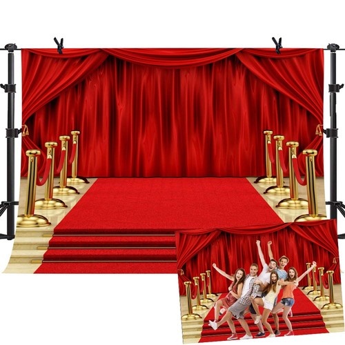 Red Carpet Curtain Backdrop Background Photo Studio Booth Props 10X7ft ...