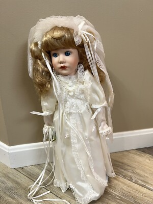 Bride Porcelain Doll With Stand 16” | eBay