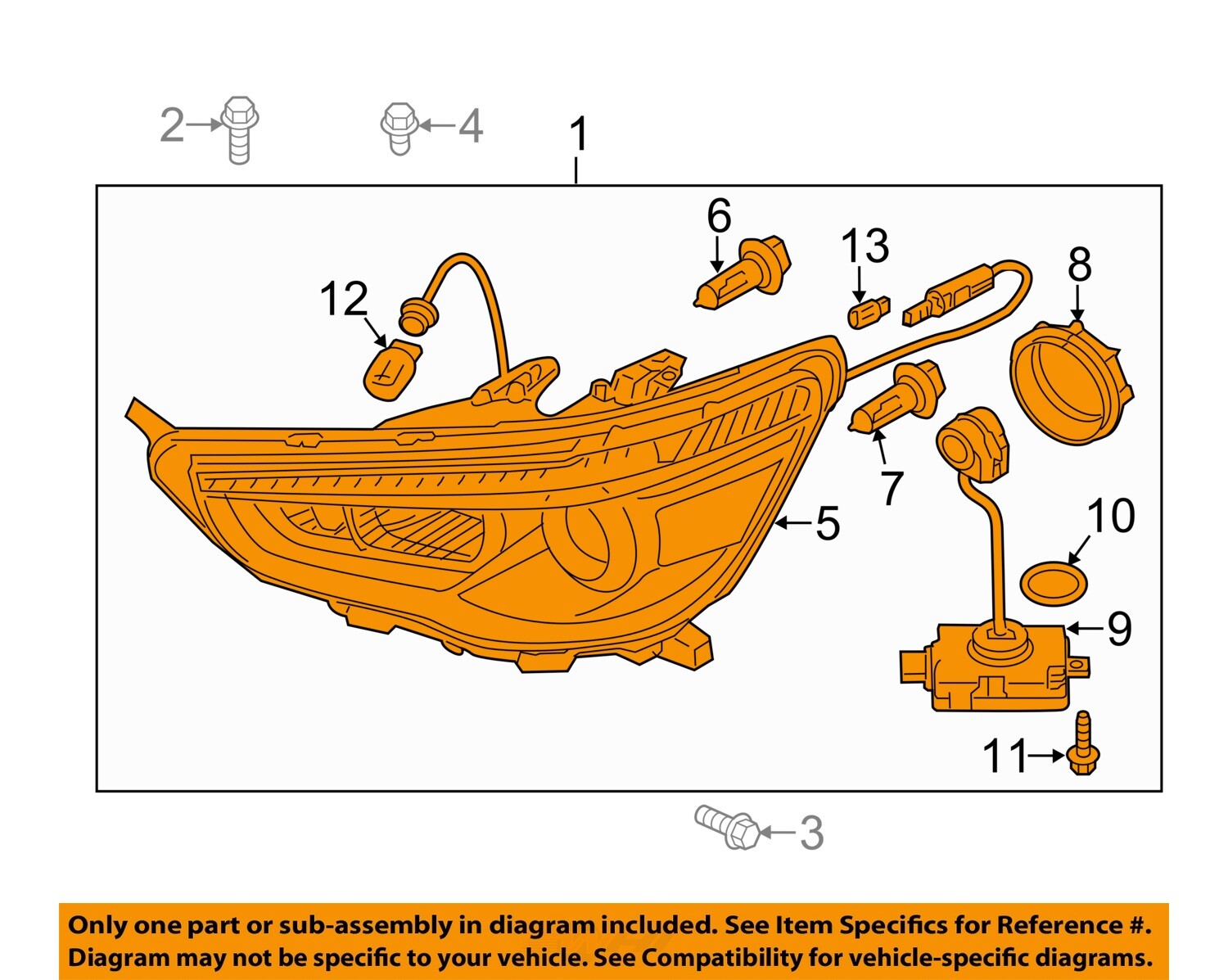 MITSUBISHI OEM 11-17 Outlander Sport-Headlight Assembly 8301C215 | eBay