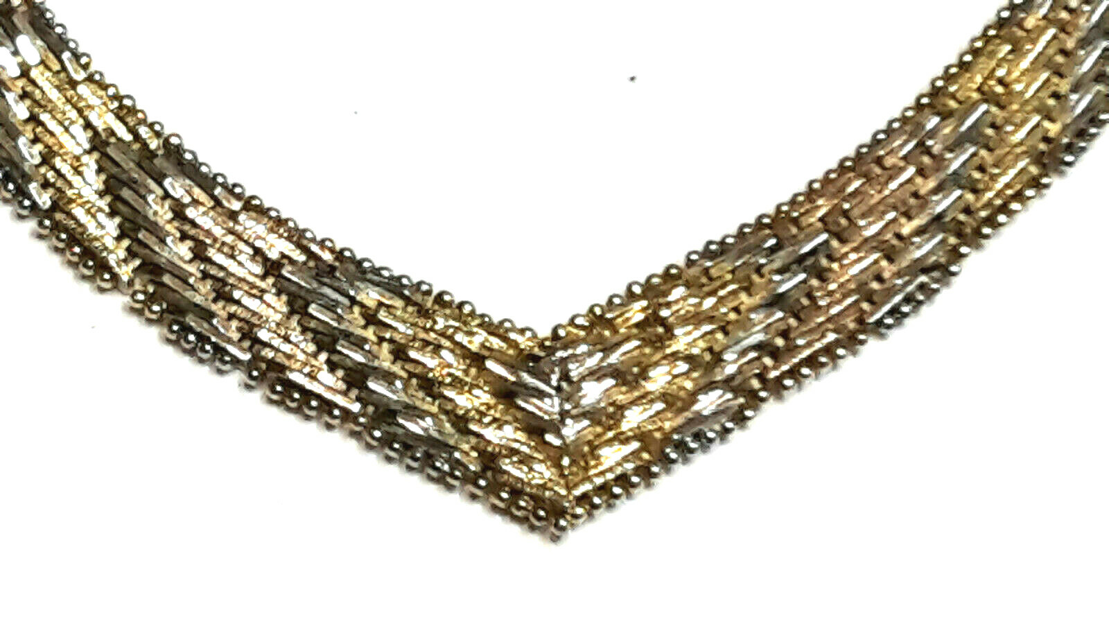 Collier Kette Silber 925 Sterling Tricolor Gold vergoldet Länge ca ...