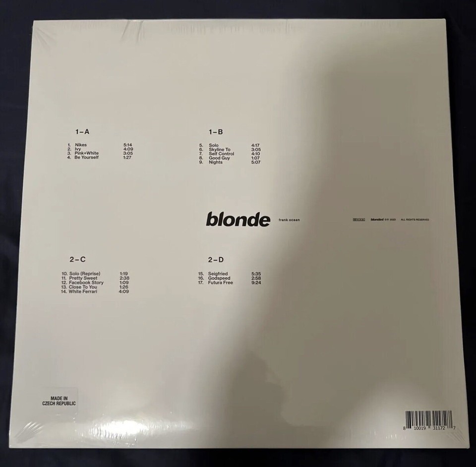 Frank Ocean Blonde 2LP Vinyl 2022 OFFICIAL - SEALED- IN HAND FAST SHIP ...