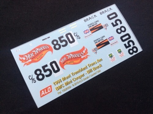 1968 MONT-TREMBLANT TRANS AM #850 BMC MINI BILL BRACK 1:24 DECALS | eBay