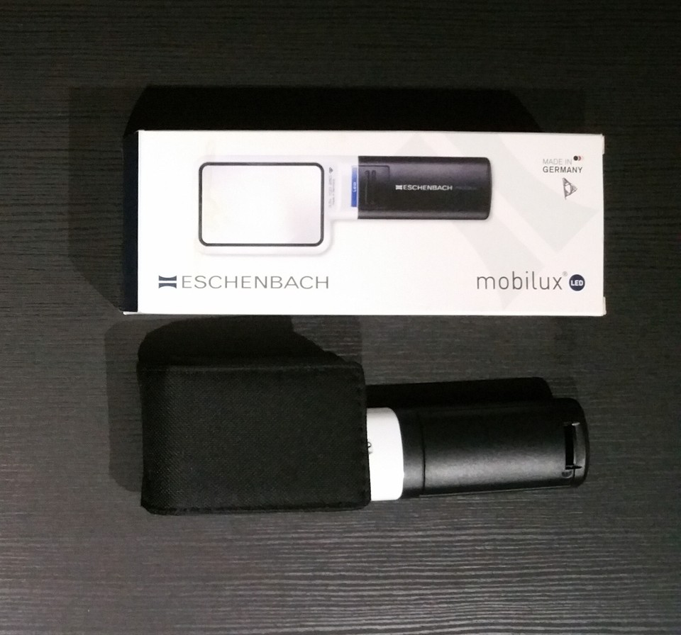Eschenbach Mobilux LED 4X Magnifier 75x50mm Rectangular Lens Boxed | eBay