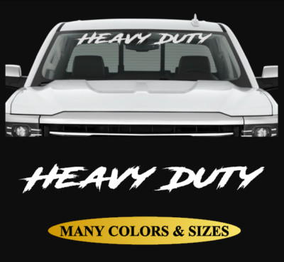 HEAVY DUTY Windshield Vinyl Decal Sticker Banner Fit Dodge Ram 1500 ...