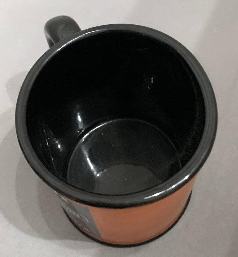 Harley Davidson Genuine Oil Can Mug - 18 Oz-Orange Black Drip Embossed ...