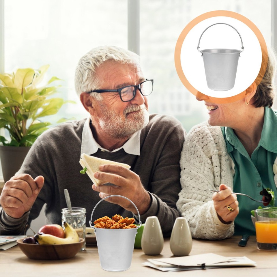 Snack Bucket Chip Stainless Steel Ice Storage Child Buckets for Chips ...