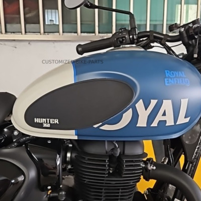 Rubber Traction Tank Pads Grips Protectors For Royal Enfield Hunter 350 ...