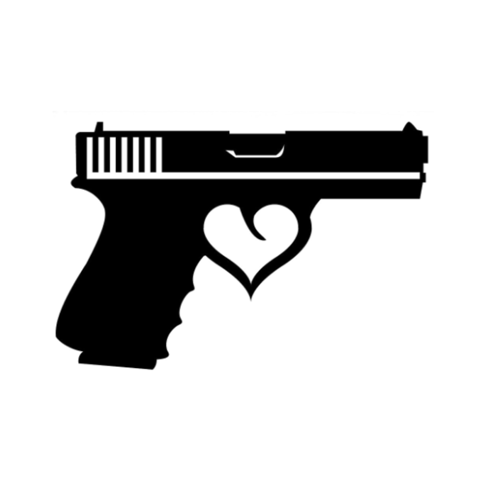 Gun Heart Vinyl Decal Sticker | Cute Handgun Pro Gun NRA 144 | eBay