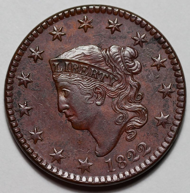 1822 Coronet Head Large Cent - Higher Grade - US 1c Copper Coin | eBay