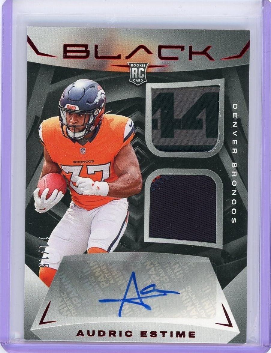 2024 Panini Black - Rookie Signature Materials Audric Estime #RSM-21 ...
