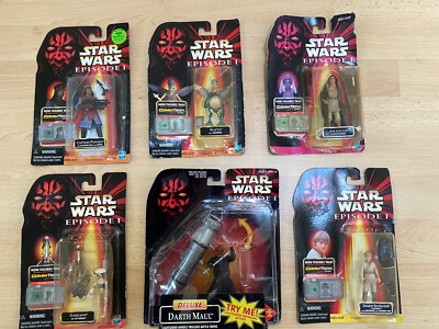 Star Wars Episode 1 Action Figures Lot 6 new MOC Sealed Comm Tech ...