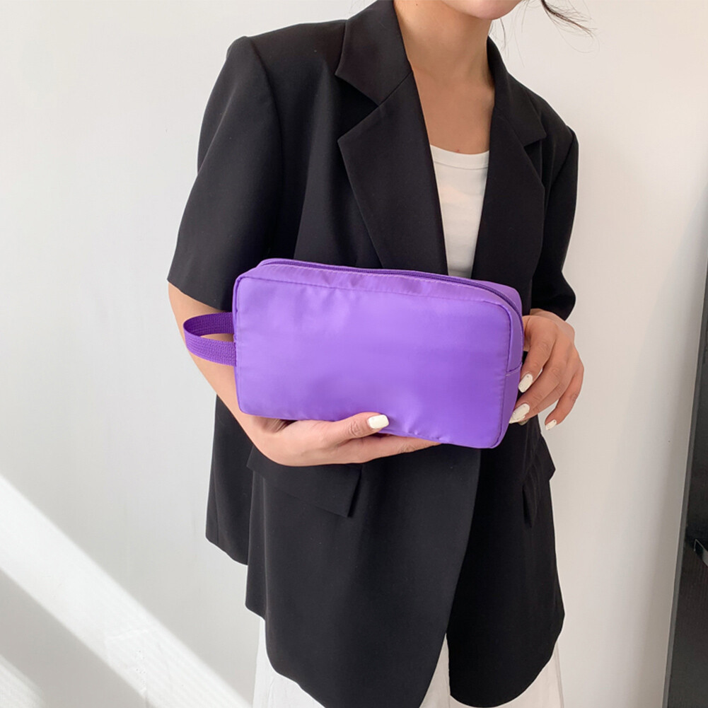 Women Cosmetic Bag Nylon Wash Bags Portable Large Capacity for Camping ...