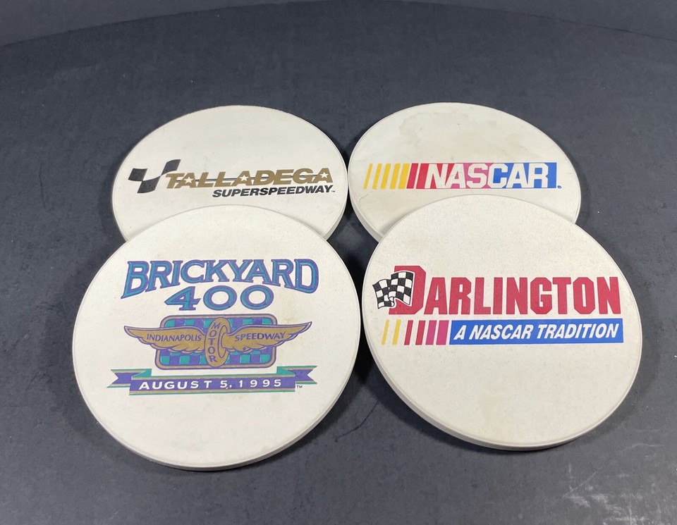 NASCAR Racing Coaster Set 4 Piece Race Car Theme by CoasterStone ...