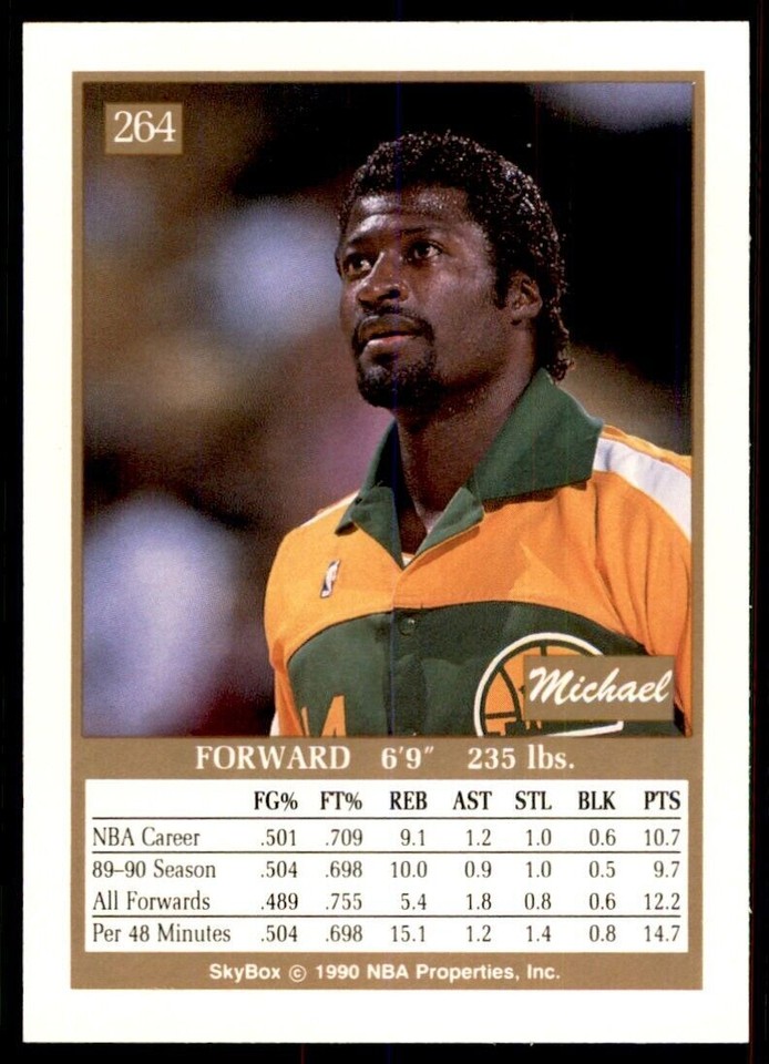 1990-91 SkyBox Michael Cage . Seattle SuperSonics #264 | eBay