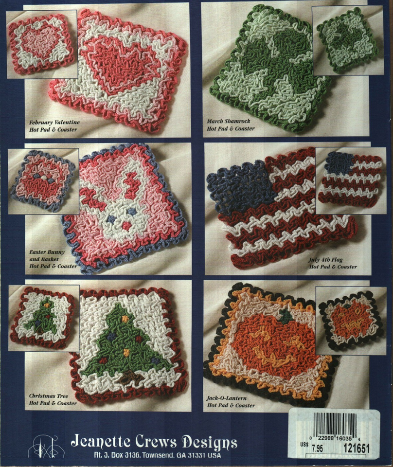 NEW HOT STUFF FOR THE HOLIDAYS HOT PADS & COASTERS 6 SETS CROCHET ...