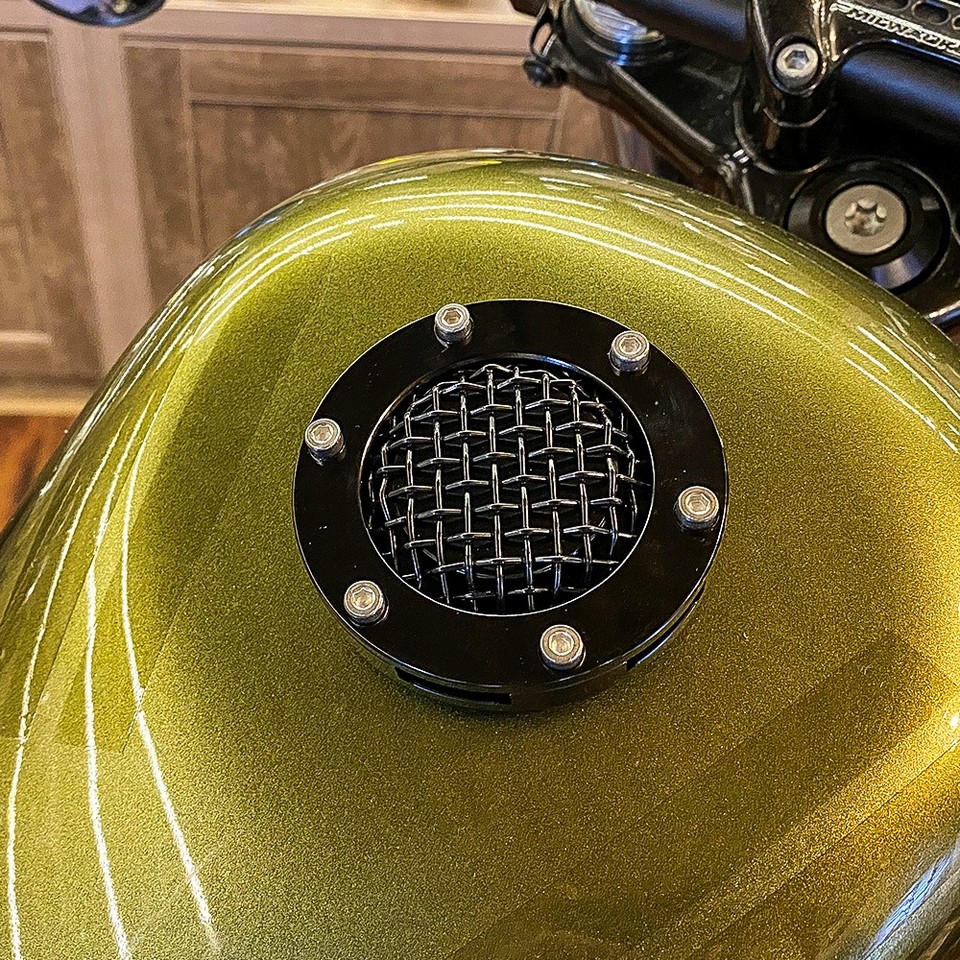 Aluminum Motorcycle Mesh Fuel Gas Tank Cap Cover For Harley Sportster ...