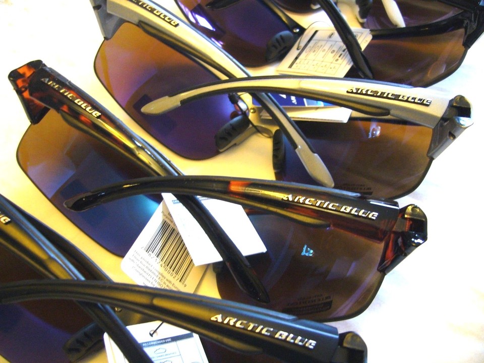 Men's Sunglasses Shatterproof 1/2 Rim Blue Tech Lenses Women's ...