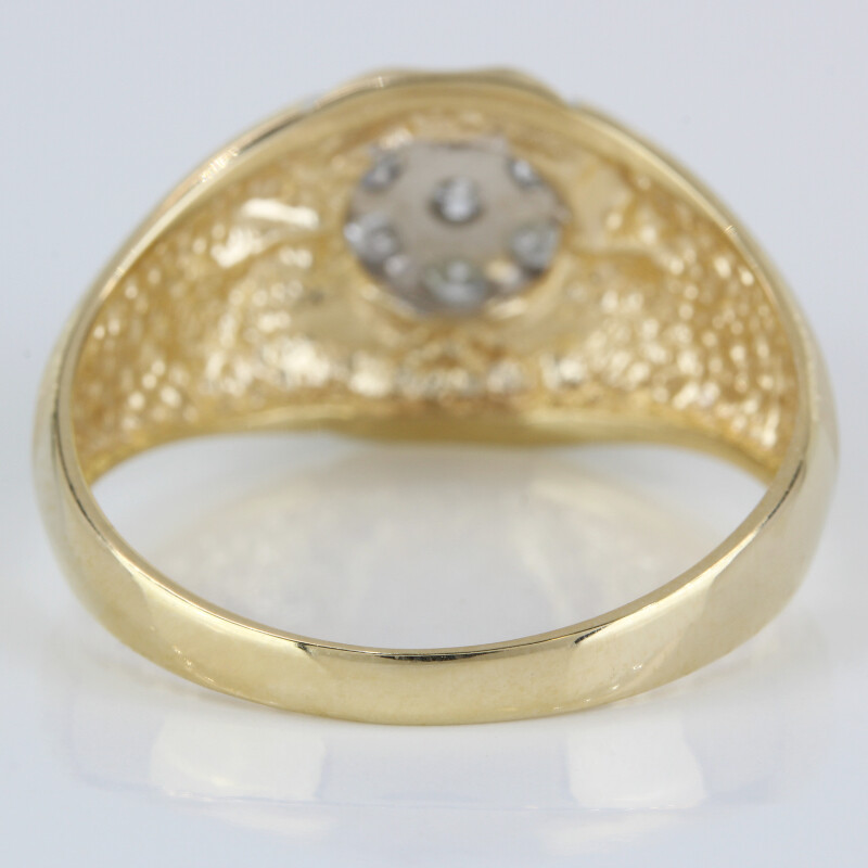 14k Vintage Two-Tone Gold Diamond Ring - Gem