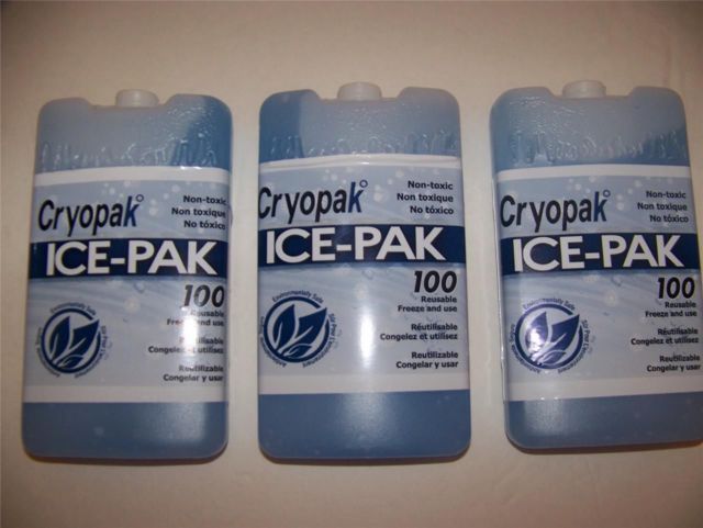 PACK OF 3 CRYOPAK ICE PAK COOLER ICE PACK REUSABLE REFREEZABLE | eBay