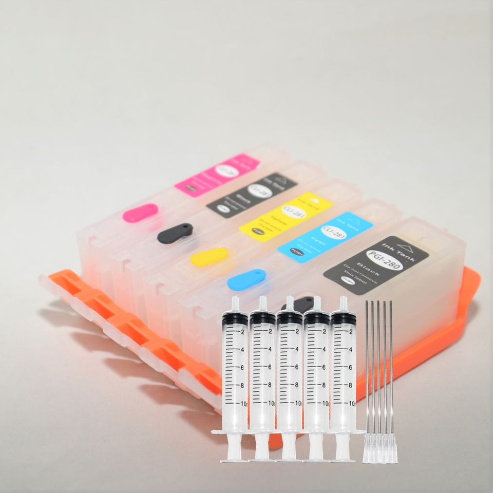 For CANON PIXMA TS702 TR7520 TR8520 refillable ink cartridge PGI-280 ...