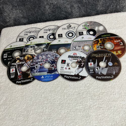 Video Game Bundle Lot of 13 Disc Only PS2 PS4 Xbox 360 PS1 Assorted ...