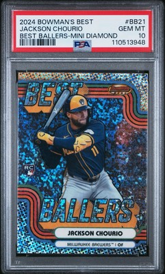 2024 BOWMANS BEST #BB21 JACKSON CHOURIO BEST BALLERS-MINI DIAMOND PSA ...