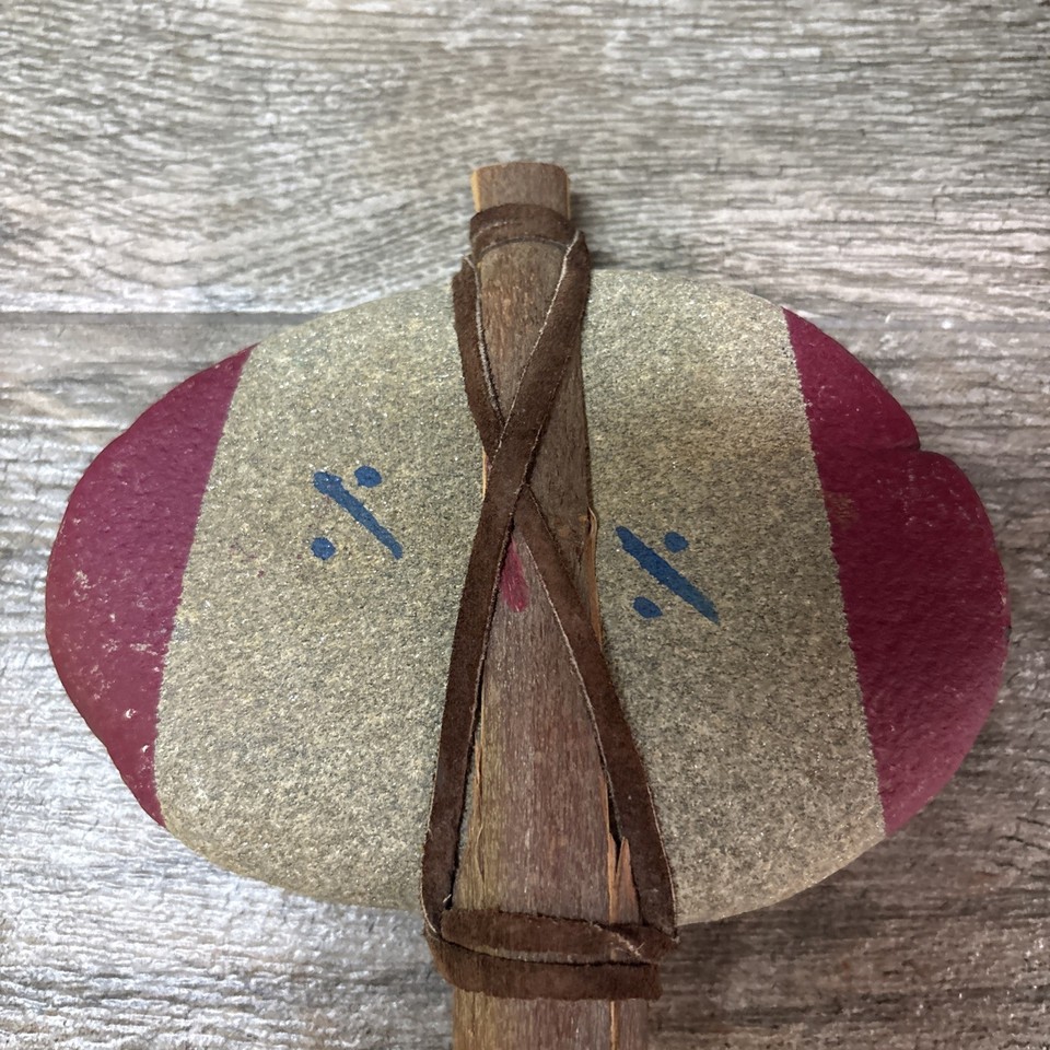 Native American Hand Painted Ceremonial stone axe. | eBay