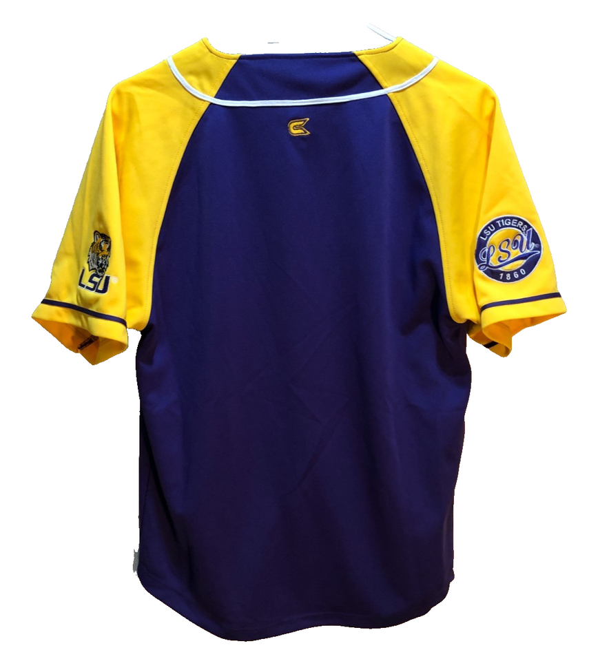 LSU Tigers NCAA Vintage 90s YOUTH Purple SEC Sewn Colosseum Baseball ...