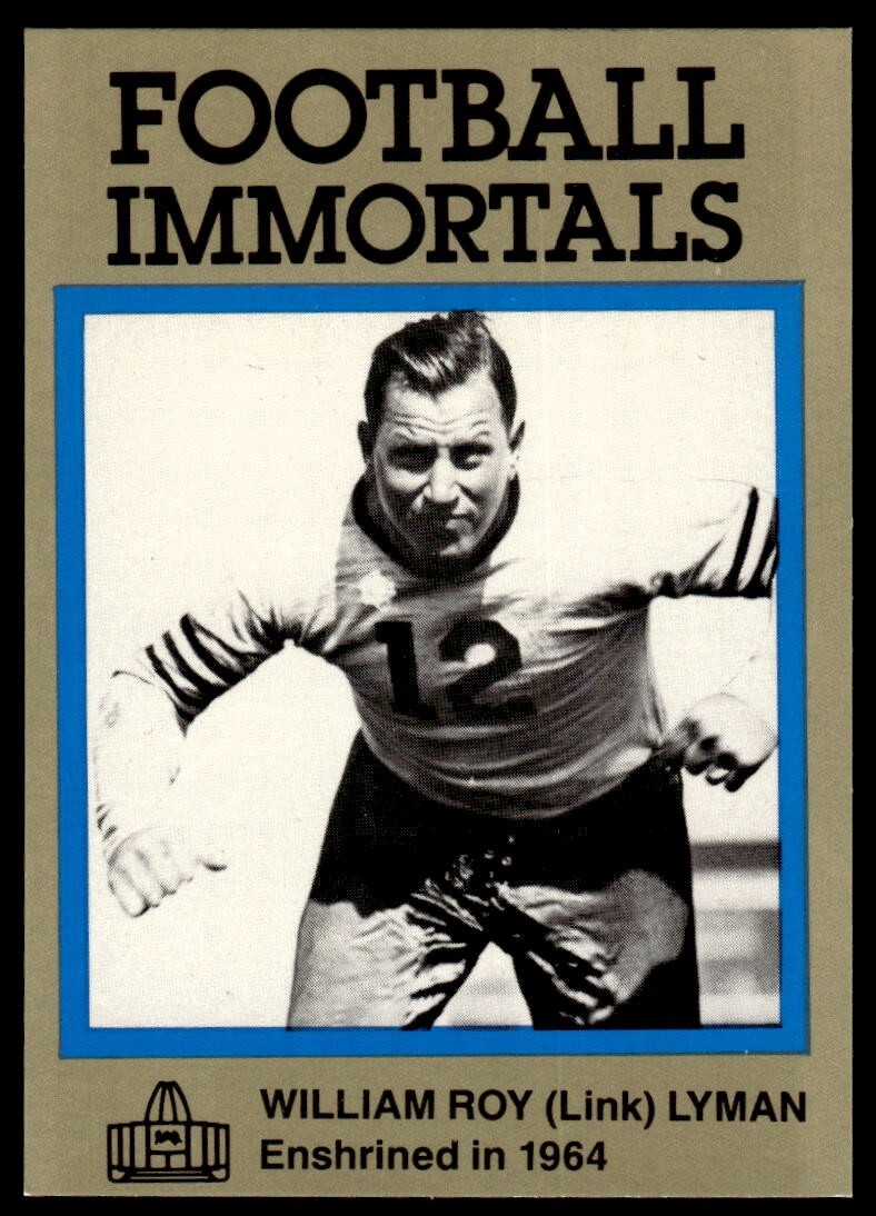 1985-88 Football Immortals Blue 73 William Roy Link Lyman Canton ...